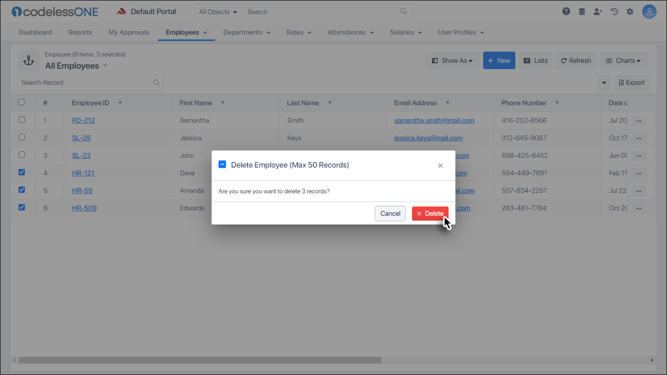 Deleting Existing Records: A Comprehensive Guide - Codeless ONE