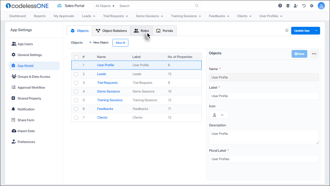 Editing Roles in Codeless ONE : A Detailed Guide - Codeless ONE
