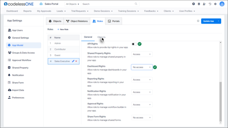 Editing Roles in Codeless ONE : A Detailed Guide - Codeless ONE