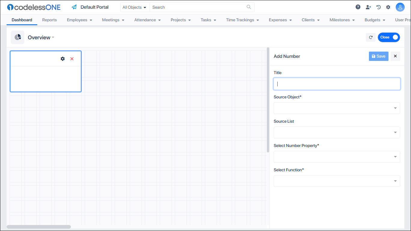 Dashboard: an introduction - Codeless ONE
