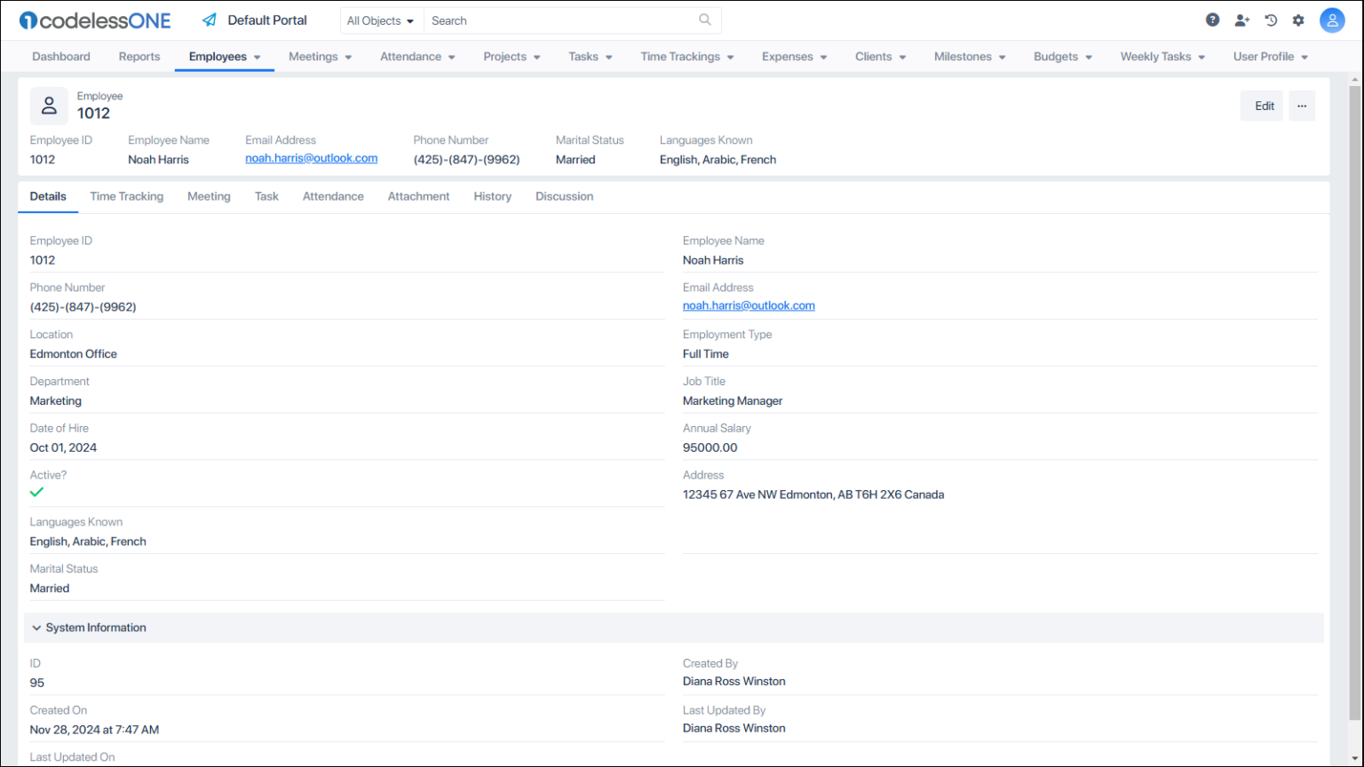 Details View Page - Codeless ONE