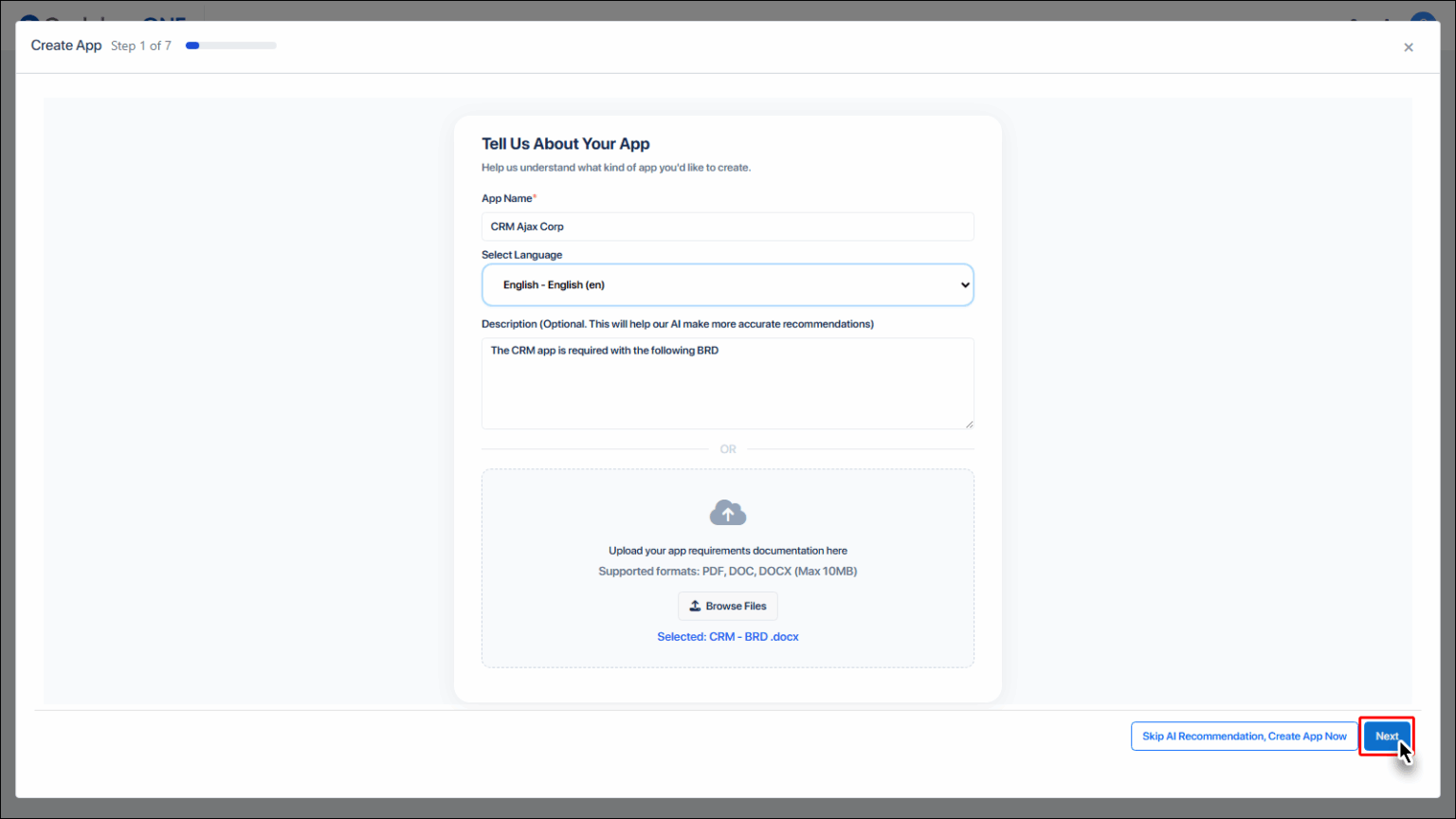 Create App using AI recommendations: A Step-by-Step Guide - Codeless ONE